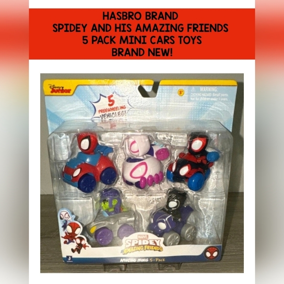 Hasbro | Toys | Hasbro Brand Spidey And His Amazing Friends Mini Cars 5 ...